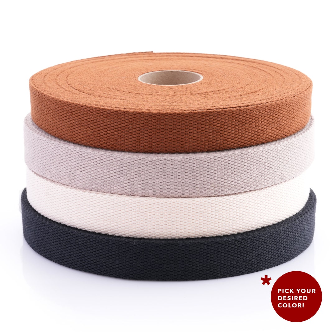 Cotton Webbing 1" Straps for Arts and Crafts, Fabric Bag Strap Webbing ...