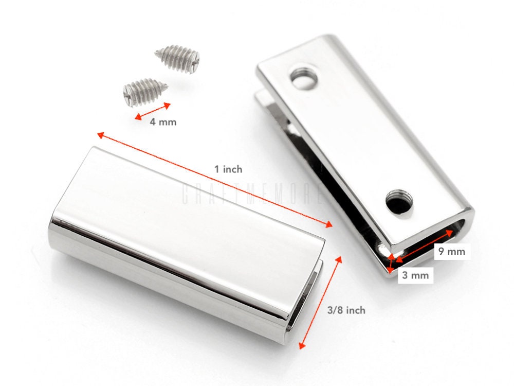 1 Inch Belt Tip Webbing Tip Screw in Strap End Caps DIY | Etsy