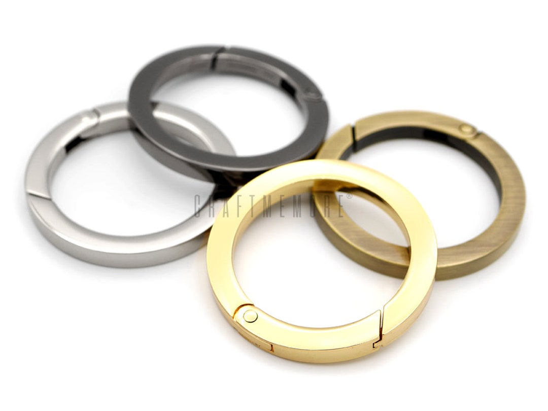 2pack Multi-size Flat Spring O-rings Snap Clip Hardware for Keyring ...