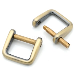 4pcs 5/8 Inch Rectangle Screw Rings Buckle Strap Handle Connector ...