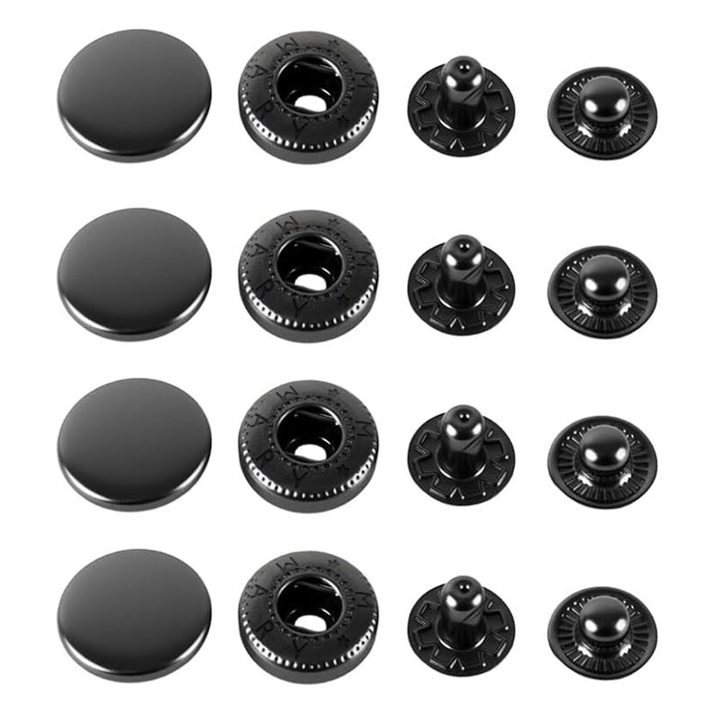 50 Sets Snap Buttons Multi Sizes & Colors | S-spring Socket Popper ...