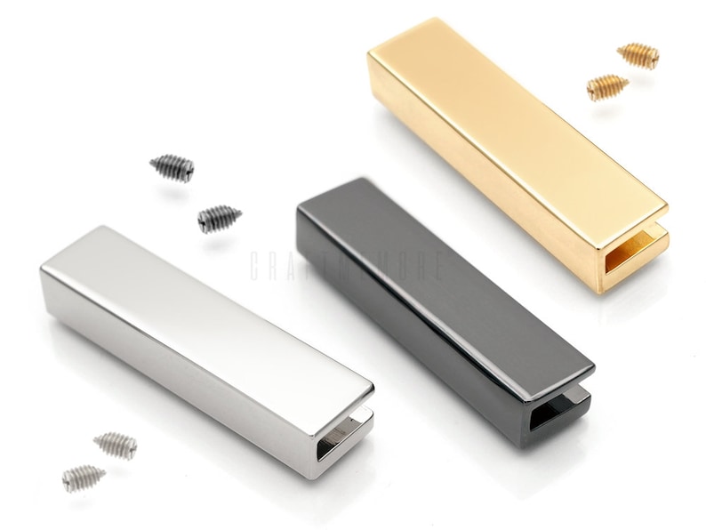 1-1/2inch Belt Tip Webbing Tip Screw in Strap End Caps DIY | Etsy