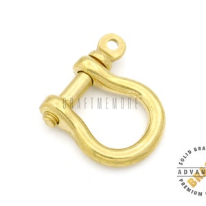 1pc Multi Size Solid Brass Shackle Screw Ring Joint Connect Key Chain ...