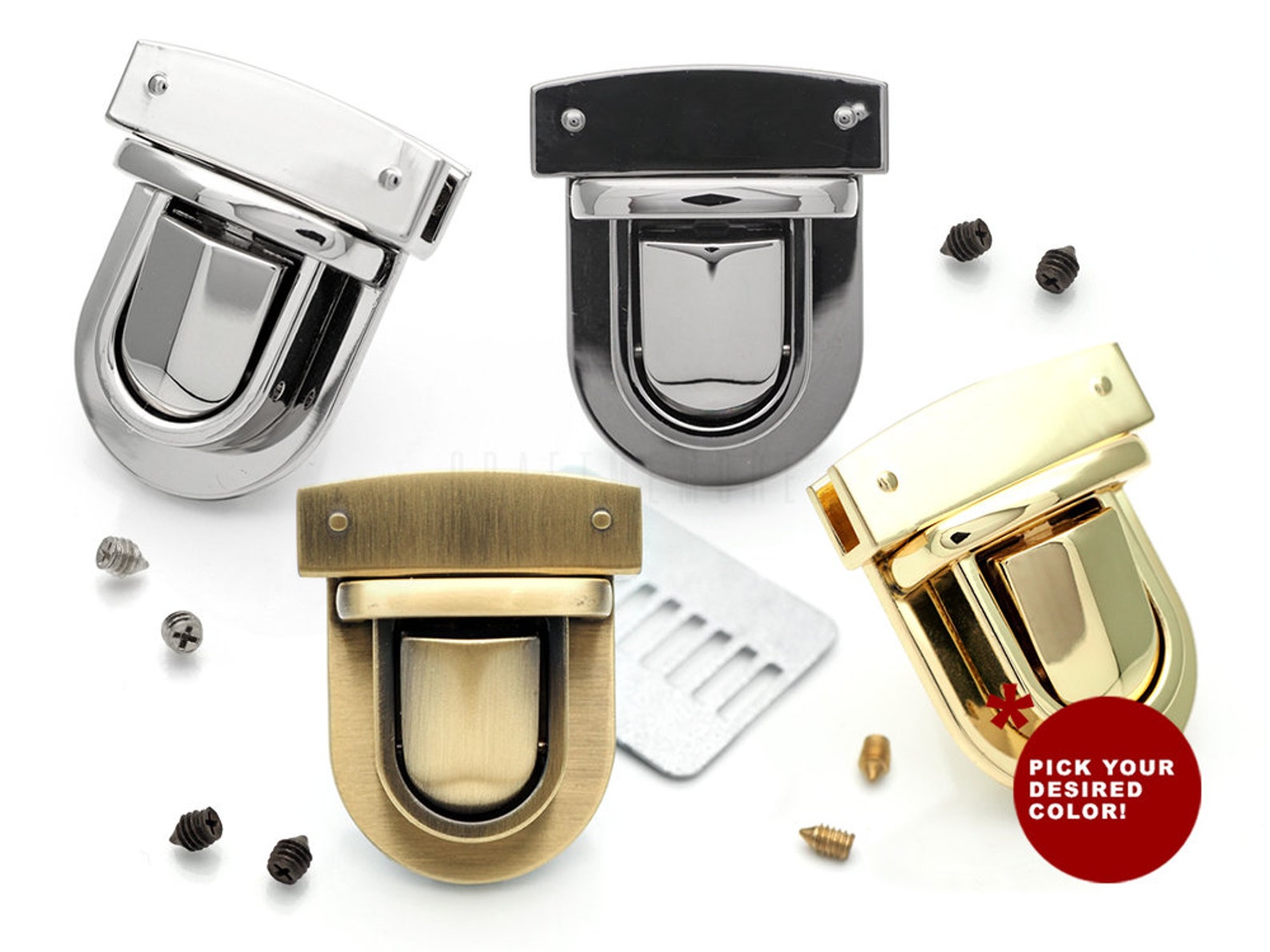 1-1/4 Inch Press Lock Purse Lock Catch Lock Quality Purse Bag - Etsy