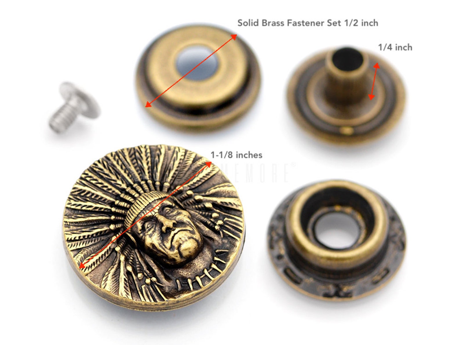 2sets 1-1/8inch Indian Coin Concho Snap Fasteners Ring-socket - Etsy