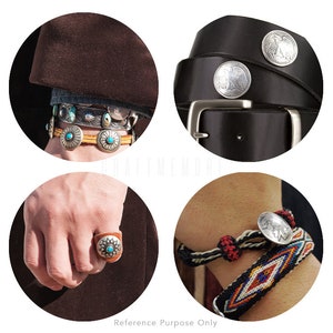 1 Inch Buffalo Concho Bison Bull Screw Back Concho Gaur Rodeo Indian ...