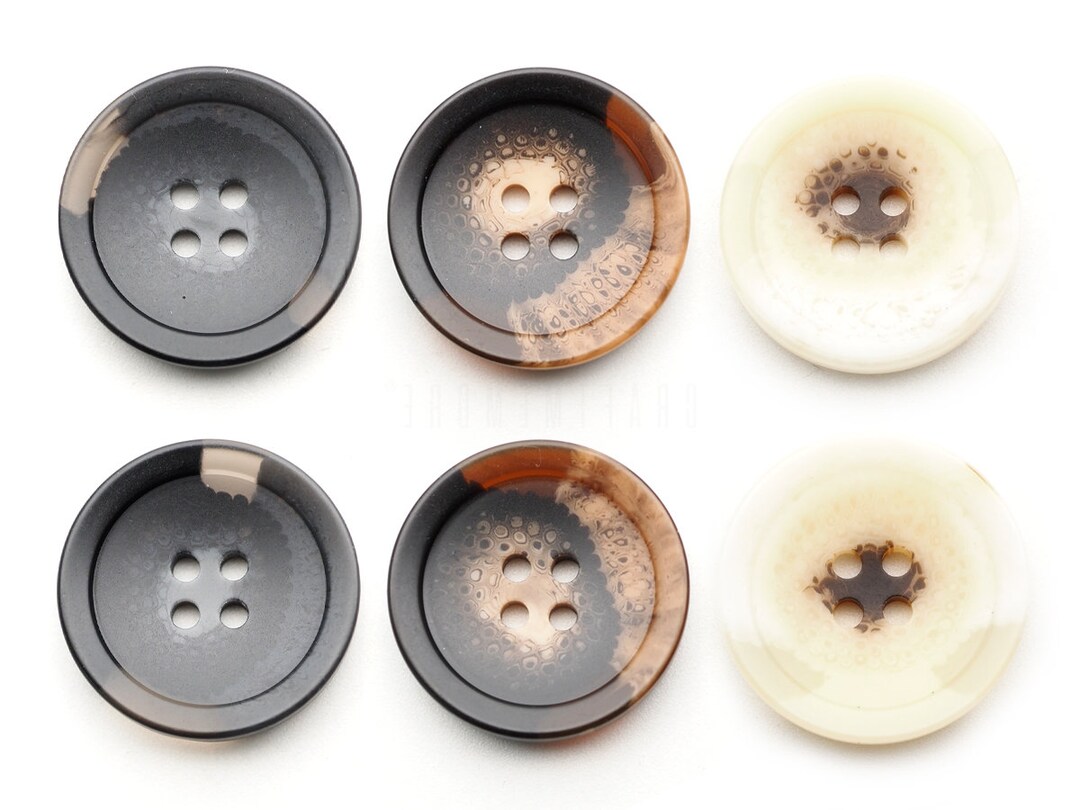 12pcs HORN Resin Buttons 4 Holes Imitate Nature Button for Garment ...