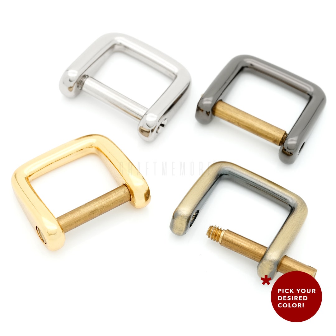 4pcs 5/8 Inch Rectangle Screw Rings Buckle Strap Handle Connector ...