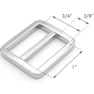 1 Inch Flat Metal Slide Buckle Triglide Strap Keeper Leathercraft Bag ...