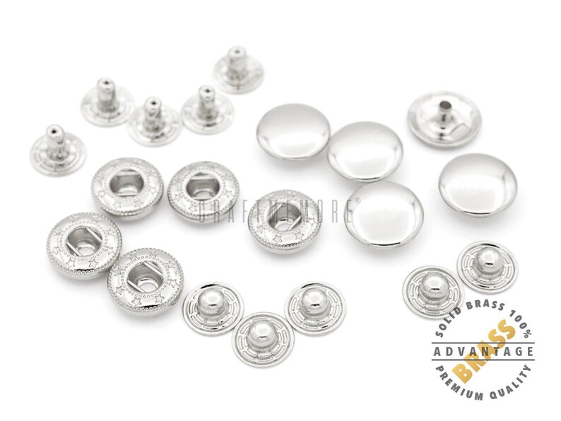 Solid Brass Snap Buttons S-spring Socket Popper Fasteners - Etsy