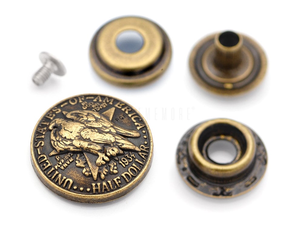 2sets 1inch Eagle Dollar Coin Concho Snap Fasteners | Etsy