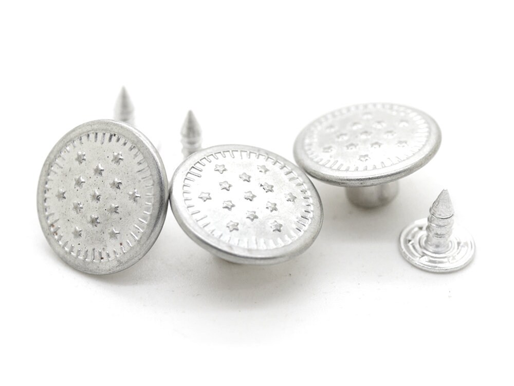 10pack Jean Tack Shank Buttons Star Pattern Jean Tack Buttons | Etsy