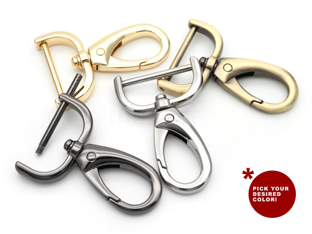 2pcs Detachable Snap Hook Swivel Clasp With Screw Bar Bag Strap ...