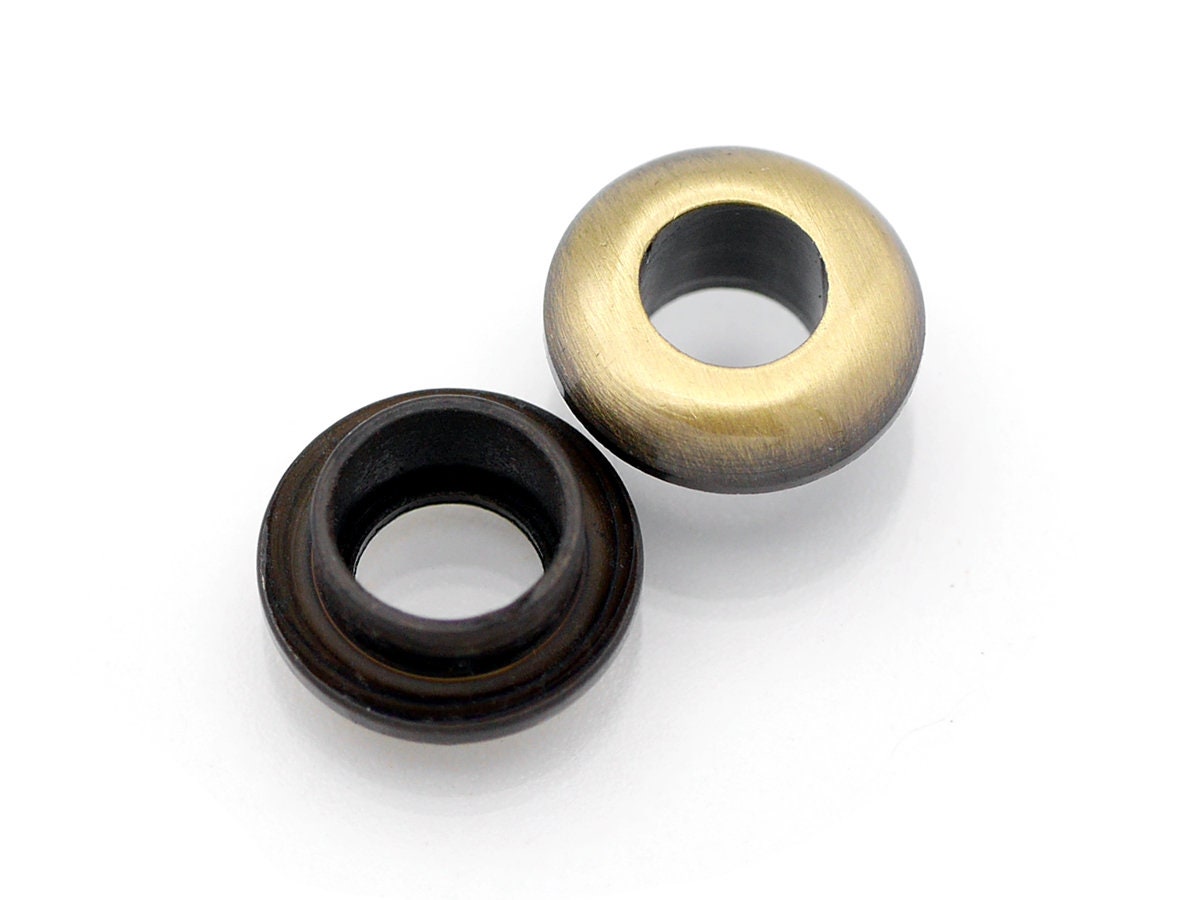 10sets 3/16"(5mm) Hole Tiny Metal Push Snap Together Eyelet Snap Rings ...