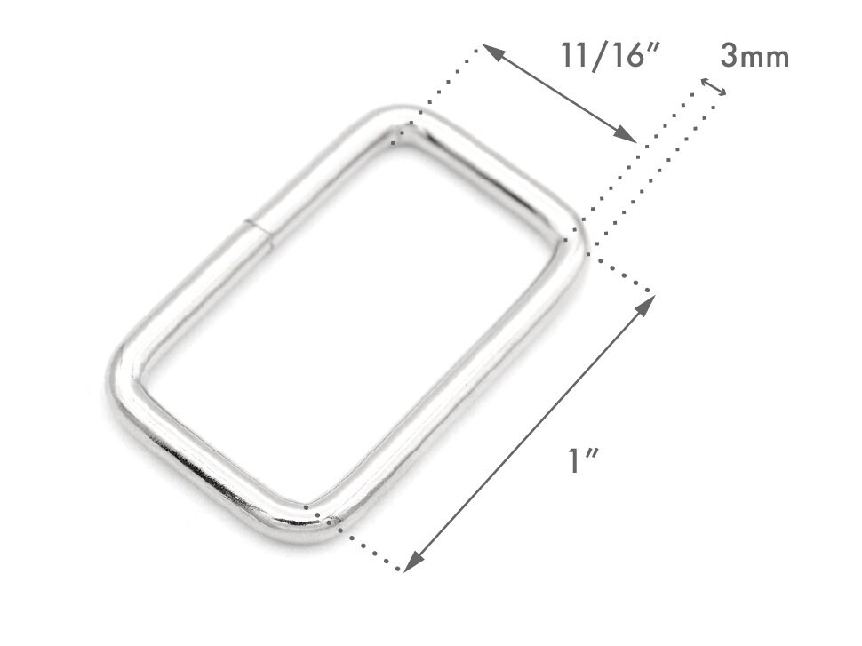 20pack 5/8 3/4 1 Metal Rectangle Buckle Ring | Etsy