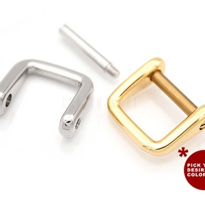 4pcs 5/8 Inch Rectangle Screw Rings Buckle Strap Handle Connector ...