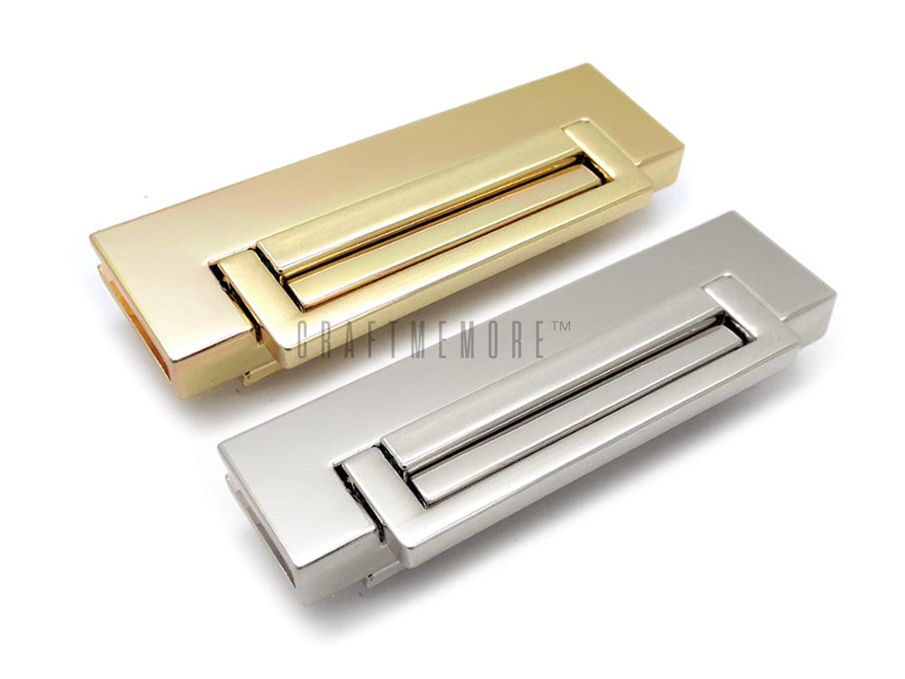 1pc Metal Purse Lock Bar With Flip Closure Clasp Lock *premium Quality ...