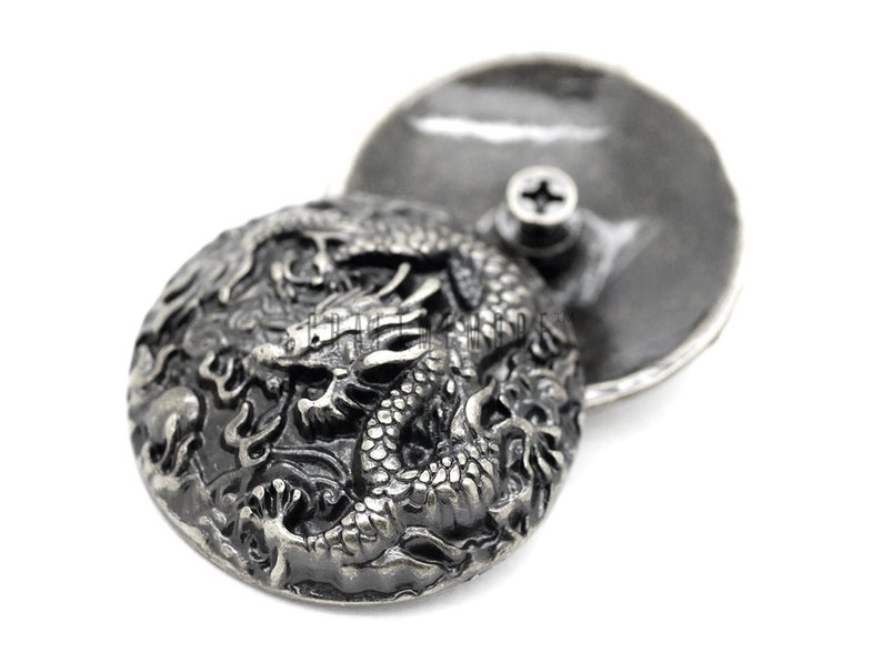 2pcs 1-3/8 Chinese Dragon Concho Screw Back Leather | Etsy