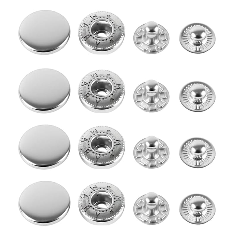 50 Sets Snap Buttons Multi Sizes & Colors | S-spring Socket Popper ...