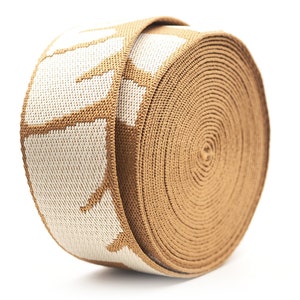 1.5 Inches Cotton Poly Webbing Strap, Nature Leaf Pattern Heavy Webbing ...