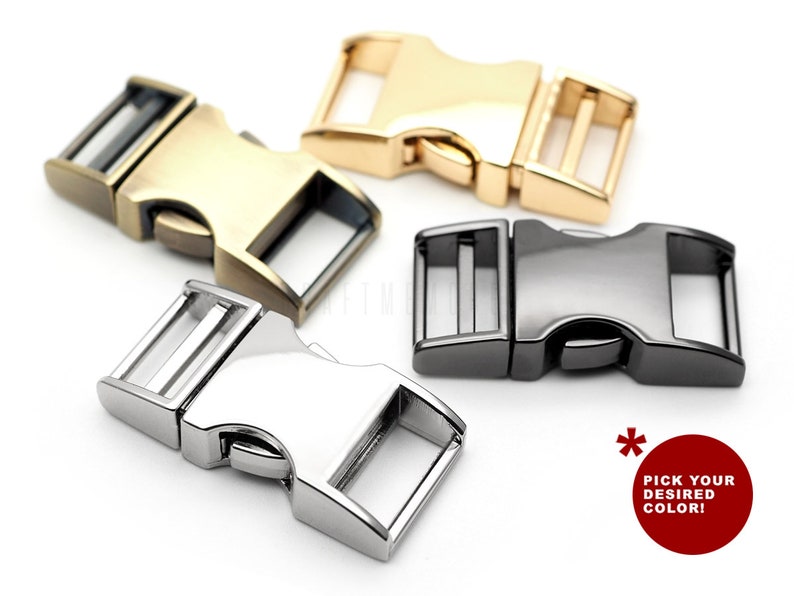 5pcs 1/2 Inch Metal Curved Side Release Buckle Clip Lock for Belt Strap ...