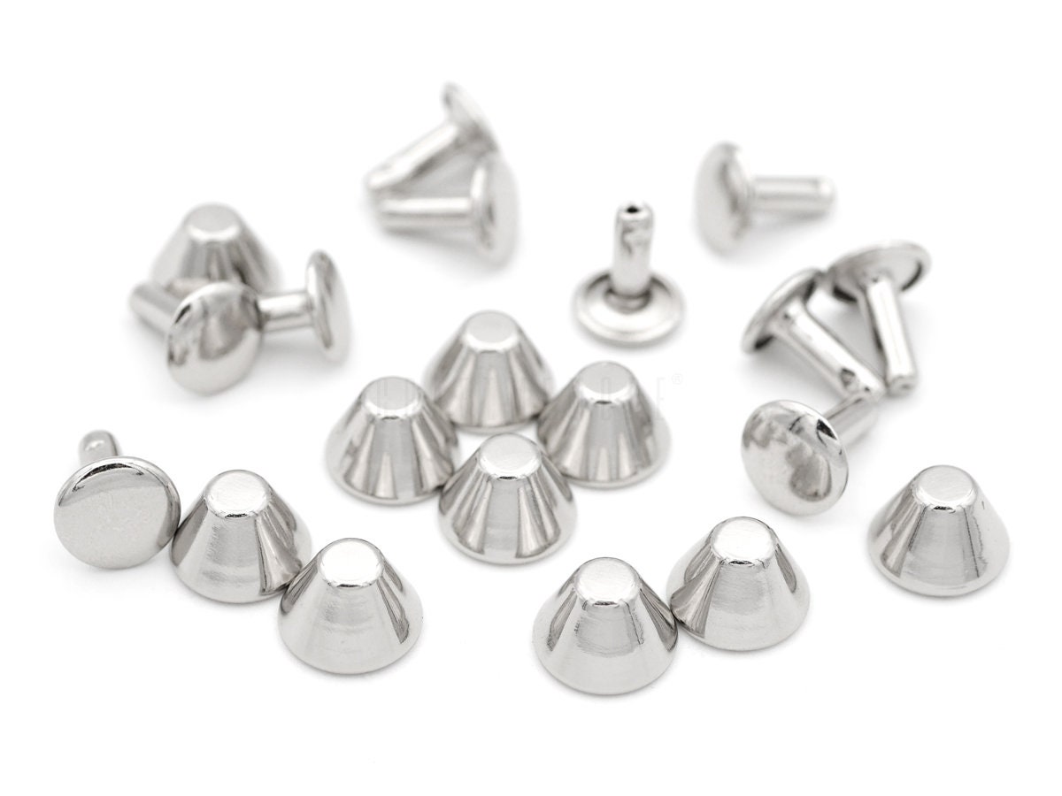 10mm Metal Flat Head Rivet Studs Purse Feet With 9mm Round - Etsy