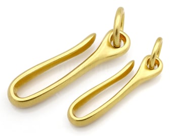 B7498 Antique Brass Fish Hook Key Chain Solid Brass-ll - Etsy