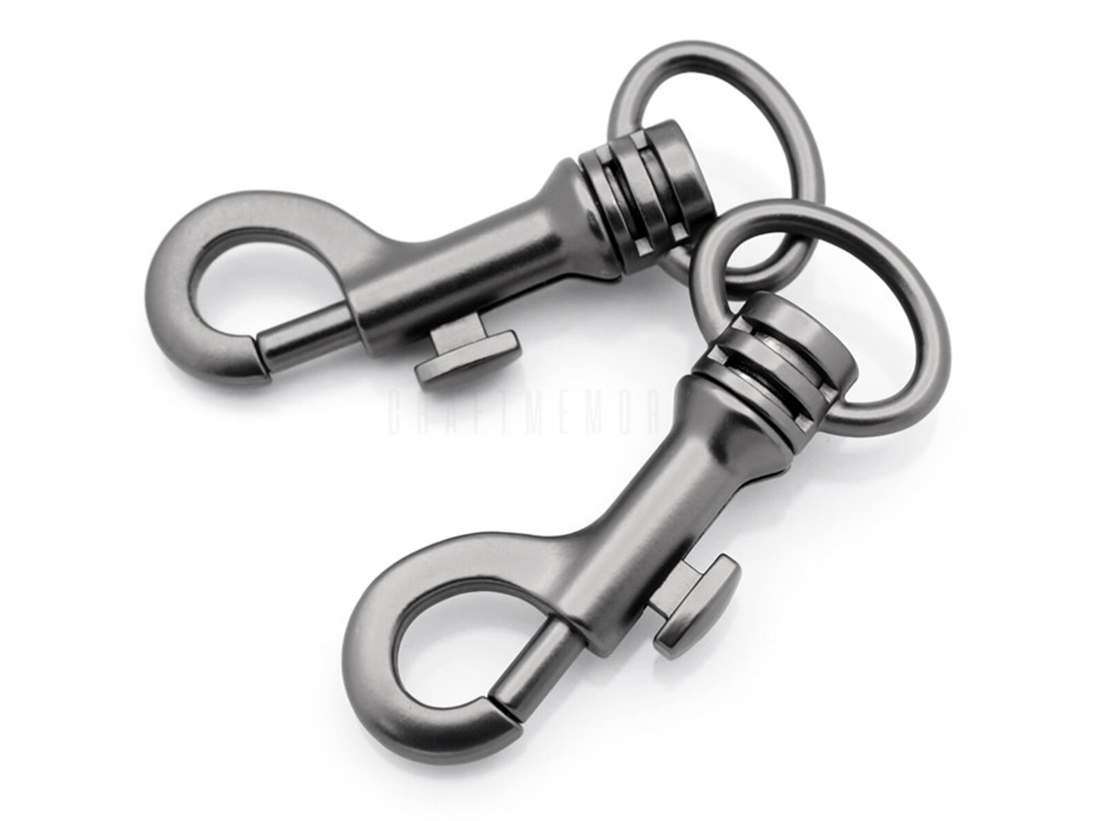 2pack Multi Size Matte Black Slide Bolt Swivel Snap Hooks Lobster Claw ...