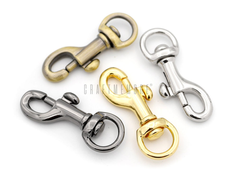 4pack Swivel Round Eye Slide Bolt Snap Hook Keychains Purse | Etsy