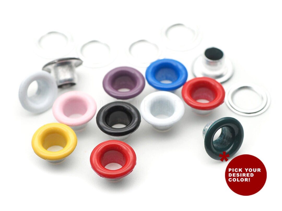 100pack 4.5mm Colored Eyelets Grommets With Washers 5mm Aluminium ...