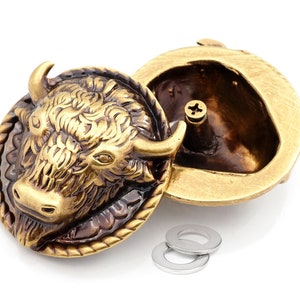 1 Inch Buffalo Concho Bison Bull Screw Back Concho Gaur Rodeo Indian ...