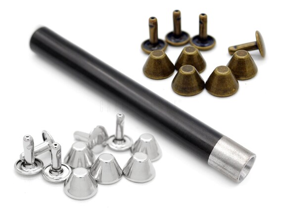 Set of 10mm Flat Cone Purse Feet Rivet Setter Snap Leather | Etsy