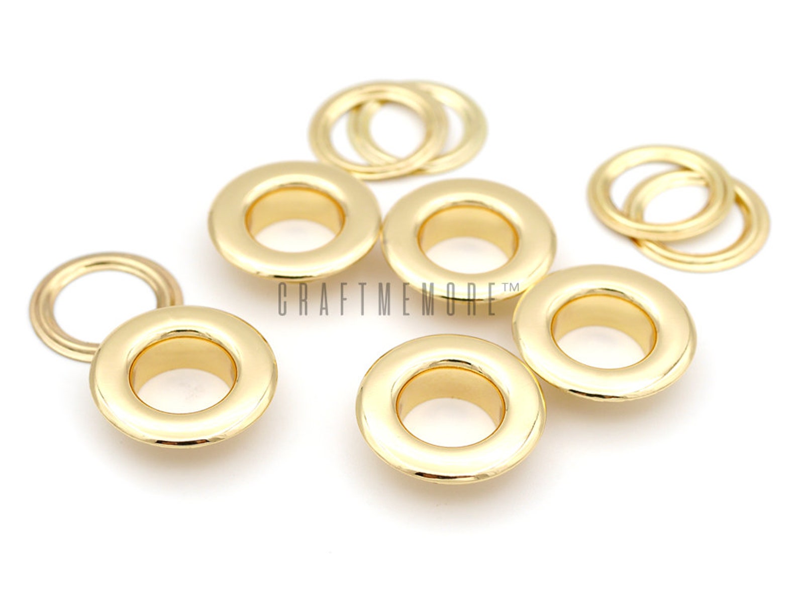 10pack FLAT Surface Grommet Eyelet With Washers Solid Brass Washable ...