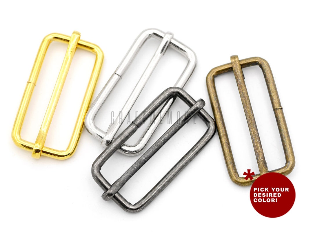 10pack 1-1/4", 1-1/2" Movable Bar Slide Strap Adjuster Rectangle Strap ...