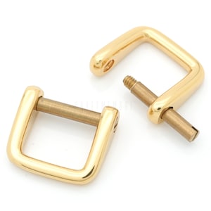 4pcs 5/8 Inch Rectangle Screw Rings Buckle Strap Handle Connector ...