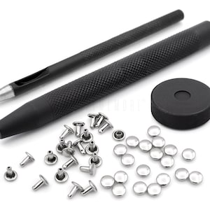 Rivet Setter for Double Cap Rivet Stud, Rivet Setting Tool, Block Anvil ...