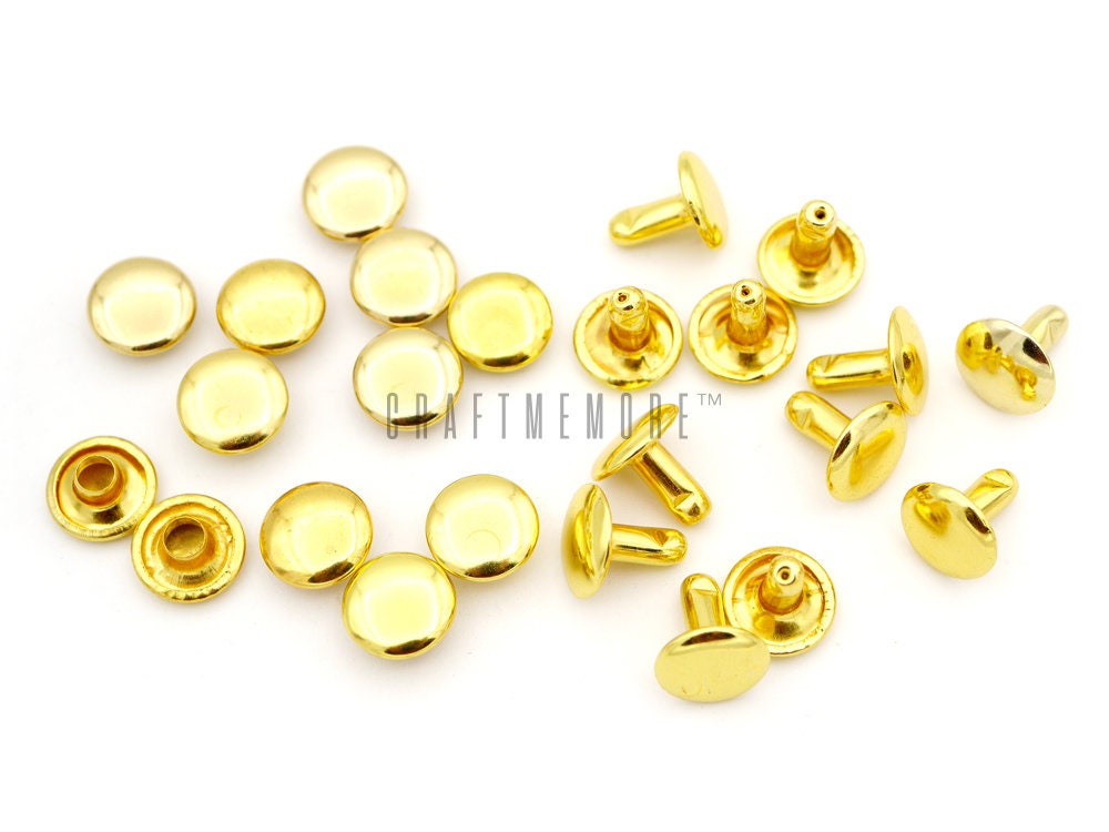 500 Pack Double Cap Rivets 8mm 9mm Leather Rivets Tubular | Etsy
