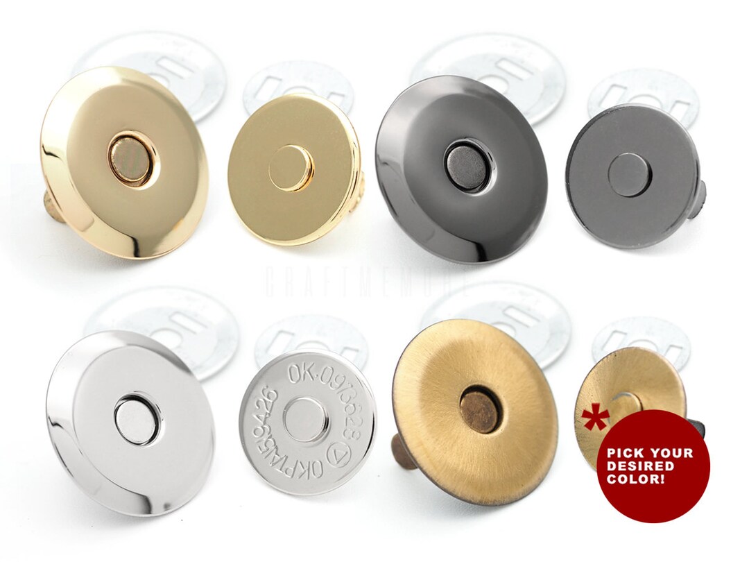 Magnetic Beveled Snap Buttons Quality Strong Clasp for Purse Sewing ...