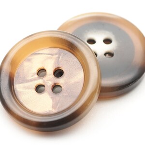 Tortoise Color Resin Buttons 4 Holes Double Layer Button for Garment ...
