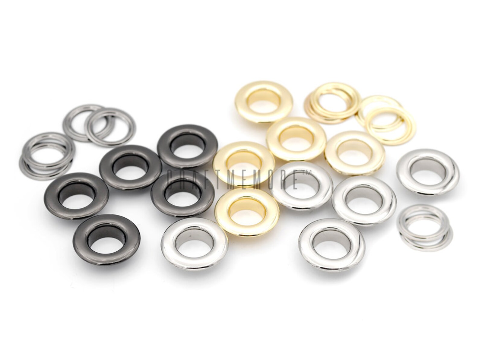 10pack FLAT Surface Grommet Eyelet With Washers Solid Brass Washable ...