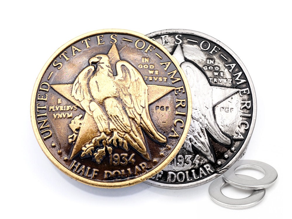 2pcs 1-1/8 Eagle Dollar Coin Concho Gaur Rodeo Cowboy - Etsy