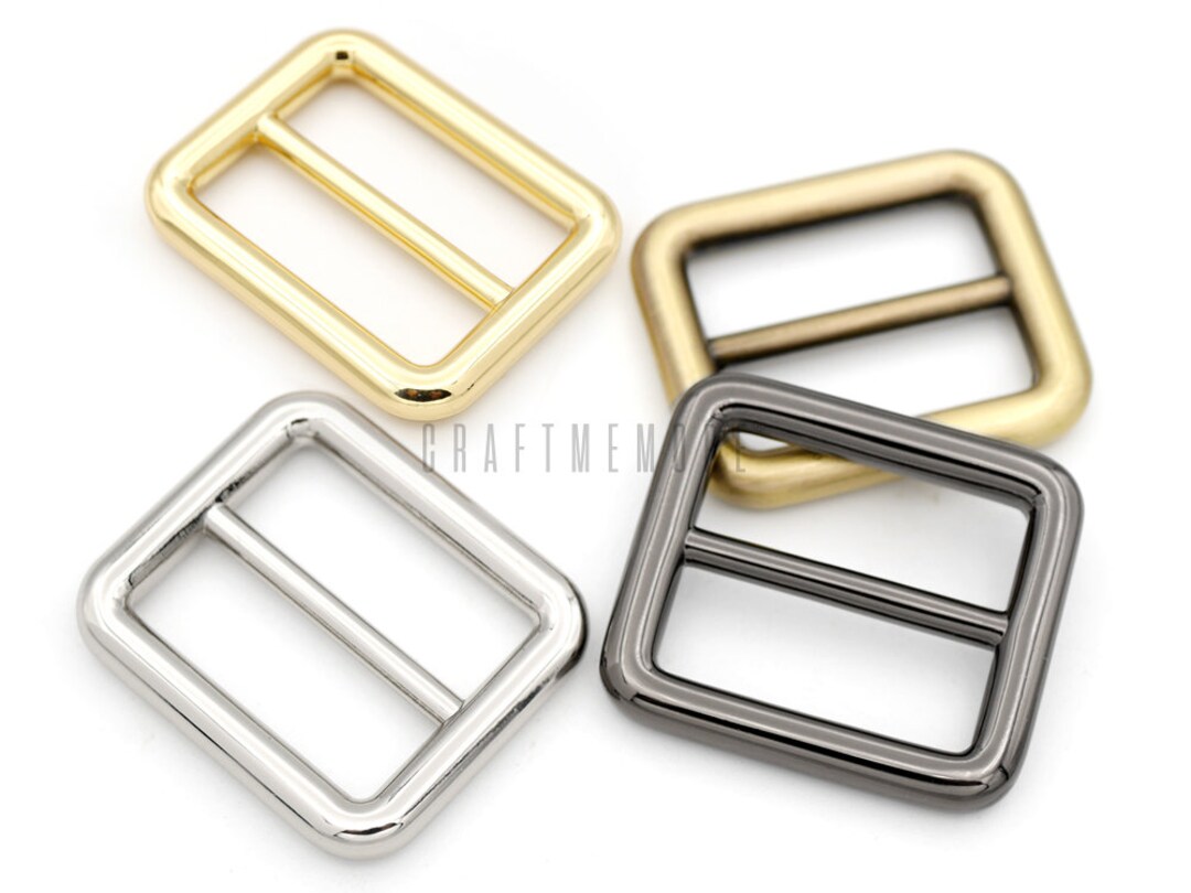 6pcs 1inch Metal Slide Buckle Triglide Strap Keeper Leather Craft Bag ...