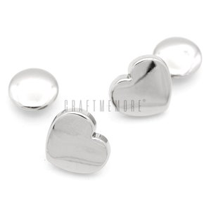 Heart Rivet 12mm Rapid Rivet Studs Metal Heart Shape Decorative Leather ...