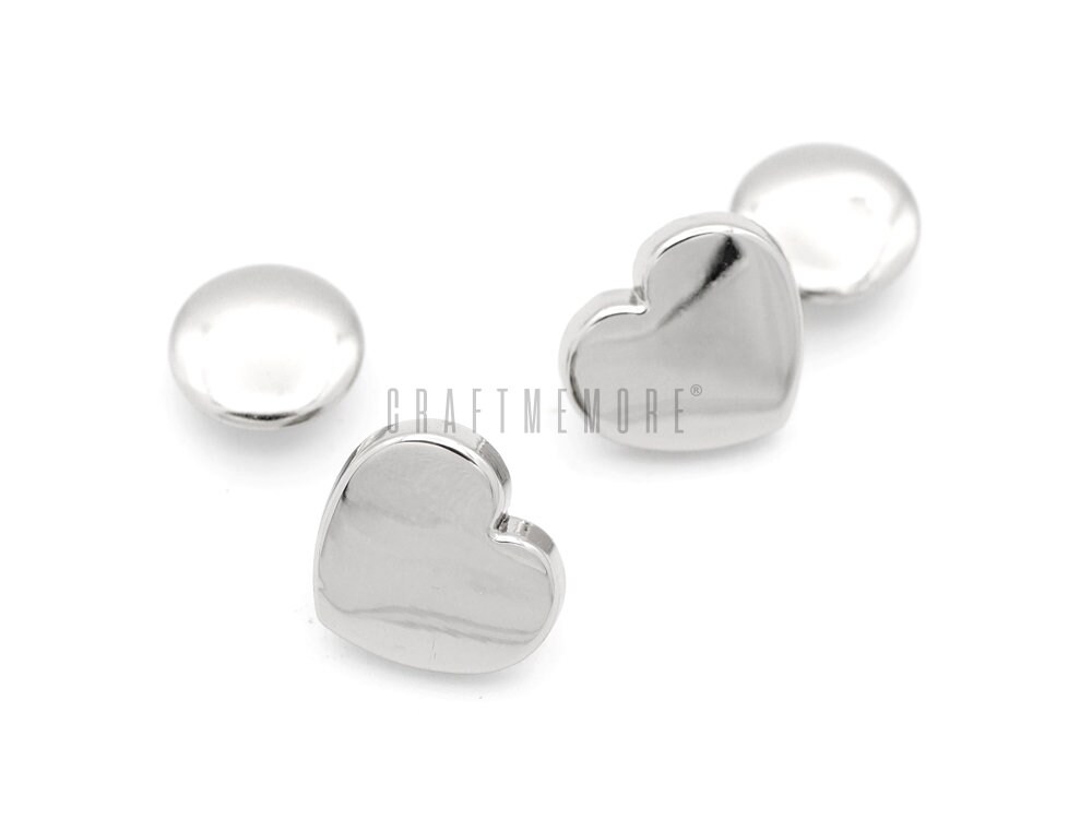 Heart Rivet 12mm Rapid Rivet Studs Metal Heart Shape Decorative Leather ...