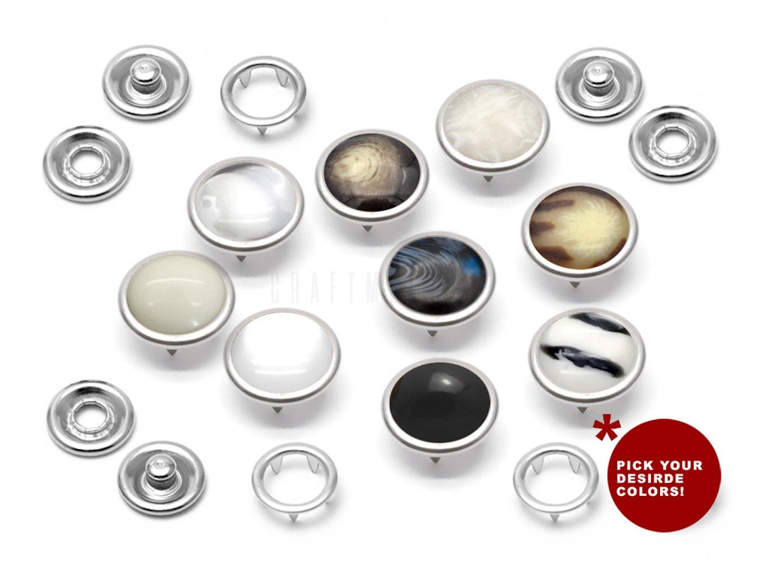 144SETS 10MM Pearl Snaps Fasteners for Western Shirt Clothes Popper ...