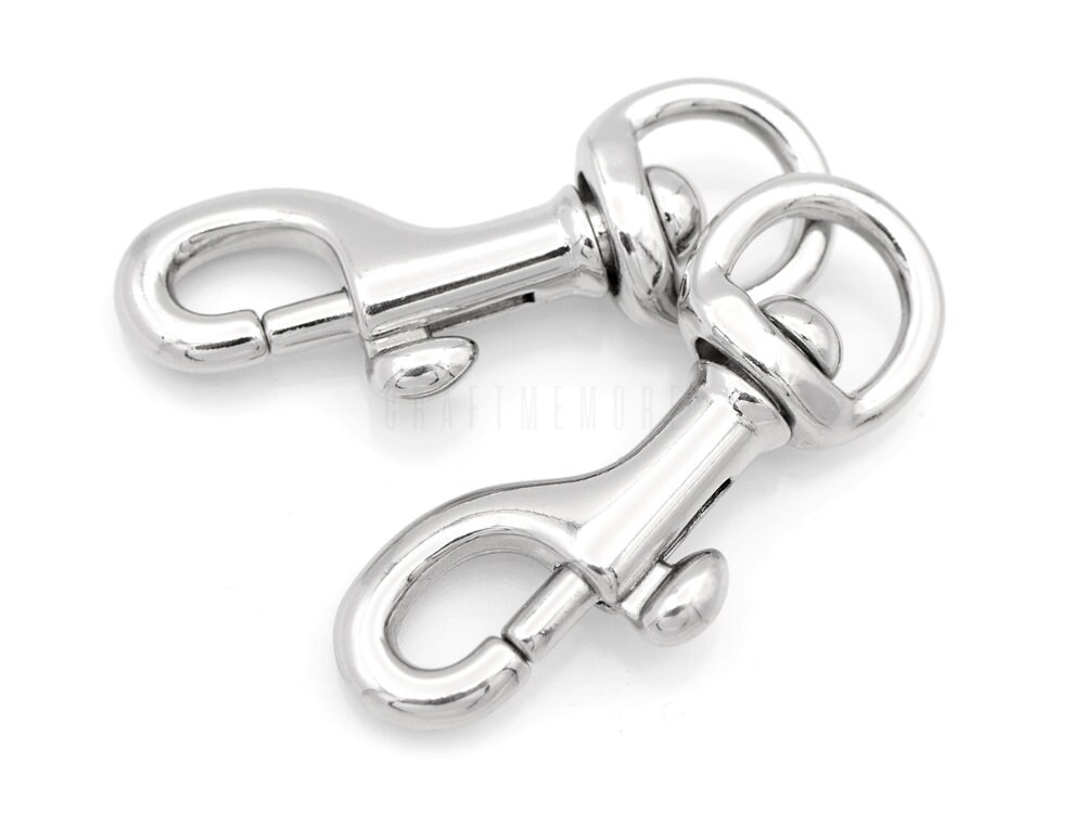 4pack Swivel Round Eye Slide Bolt Snap Hook Keychains Purse Accessories ...