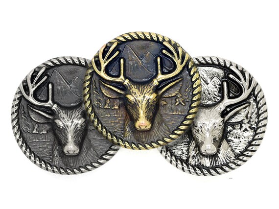 2pcs 1-3/8 Deer Moose Animal Screw Back Conchos Gaur | Etsy
