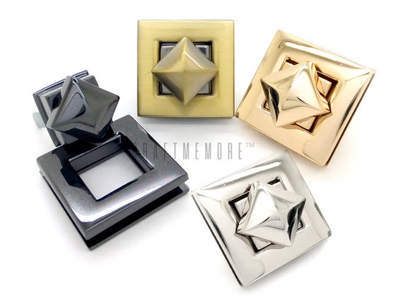 1pc 1-1/4 Square Pyramid Twist Locks Purse Turn Lock | Etsy