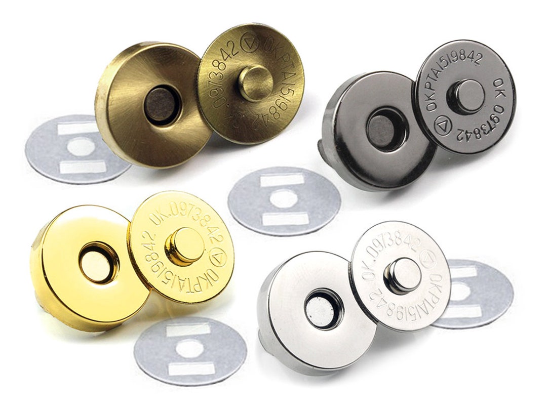 Magnetic Snap Buttons Quality Strong Clasp for Purse Sewing Handbags ...