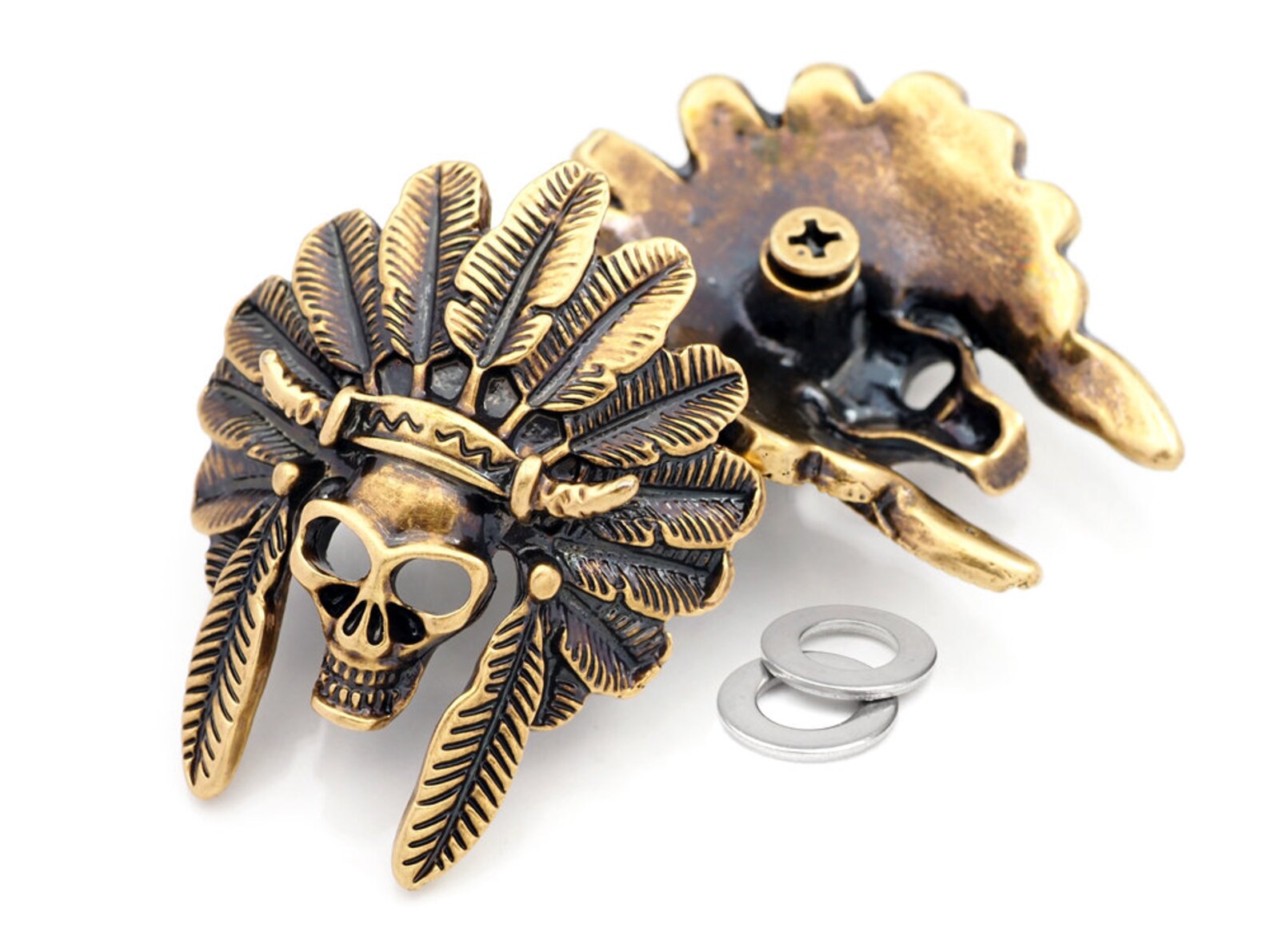 2pcs Skull Concho Screw Back Indian Head Tribal Cheif Conchos - Etsy